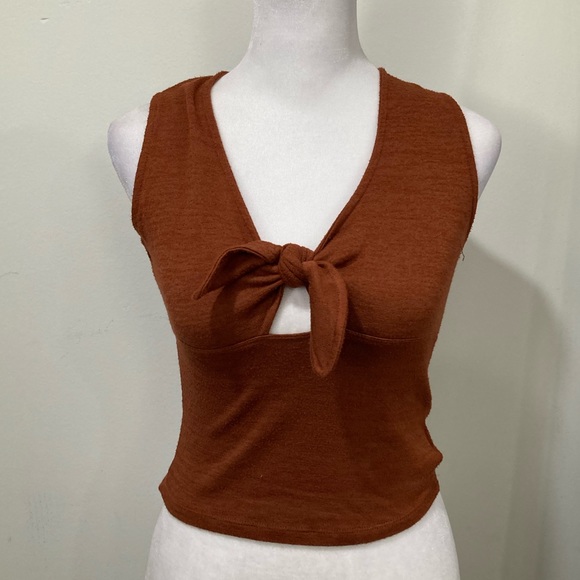 Tops | Rust Twist Tank | Poshmark